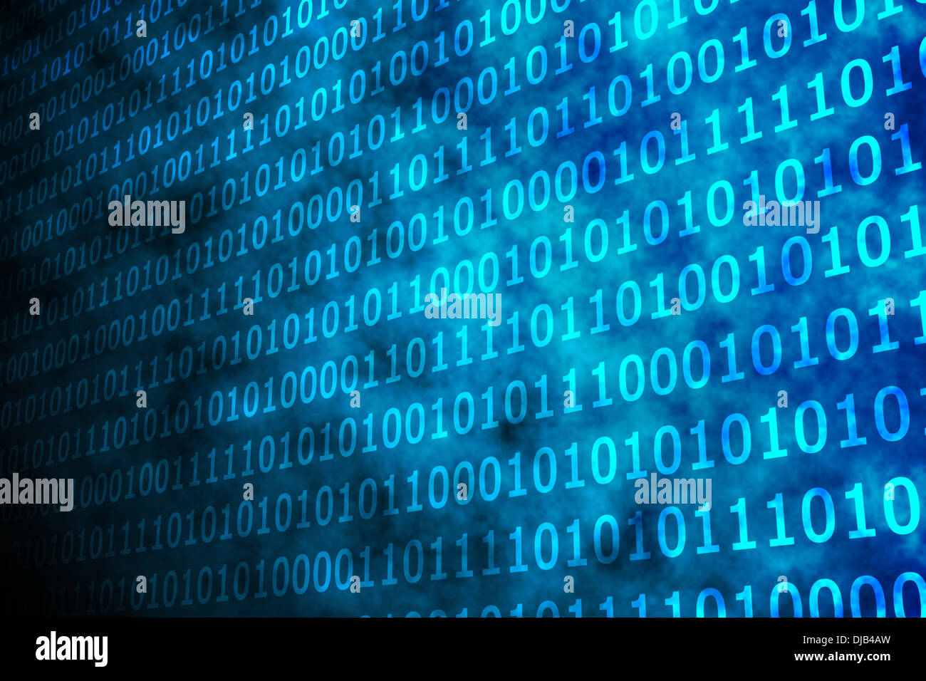 Shiny blue code technology hi-res stock photography and images - Alamy