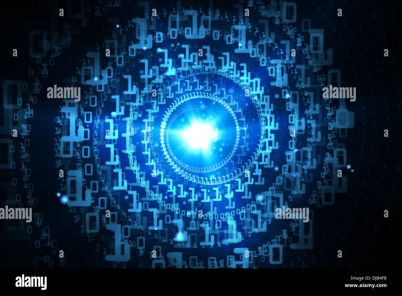 Shiny spiral of binary code Stock Photo - Alamy