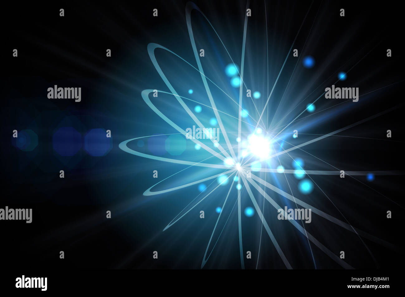 Shiny sphere on black background Stock Photo - Alamy