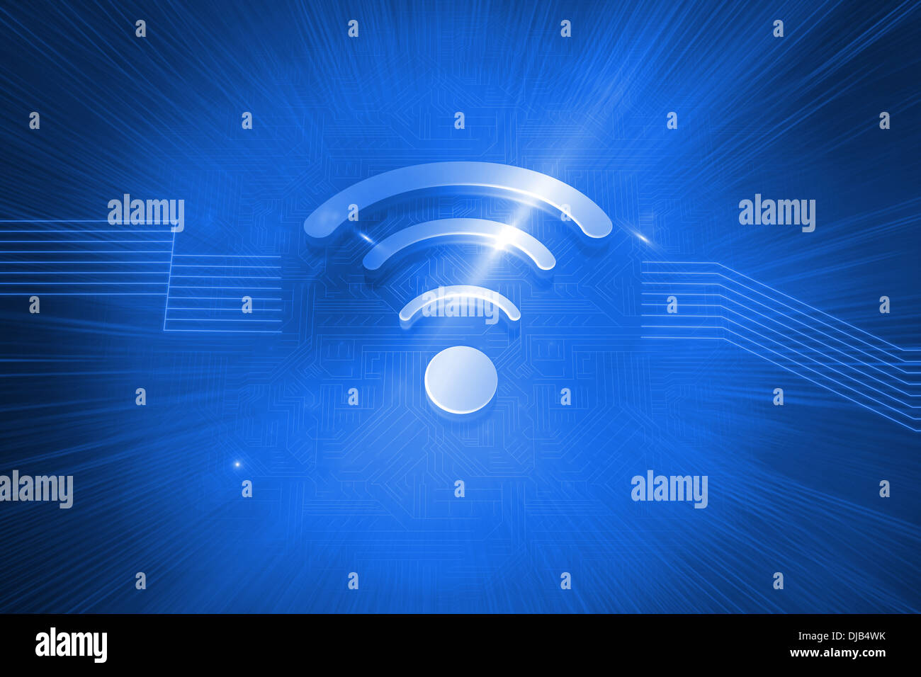 Wifi symbol blue hi-res stock photography and images - Alamy