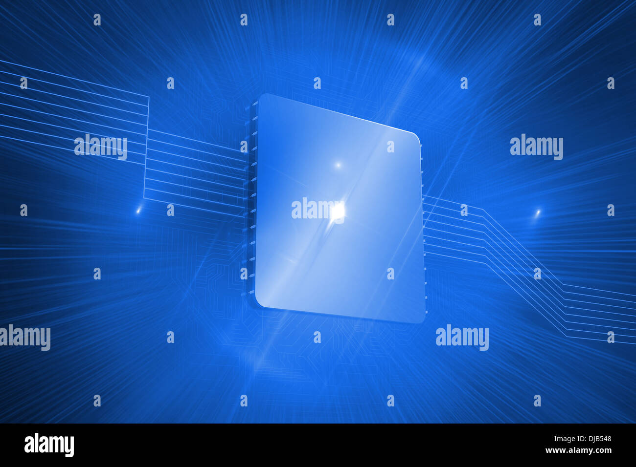 Shiny square on blue background Stock Photo - Alamy