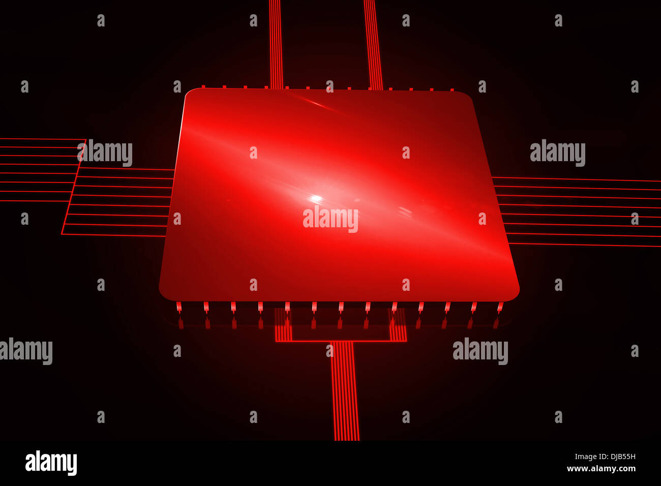 Shiny red square on black background Stock Photo - Alamy