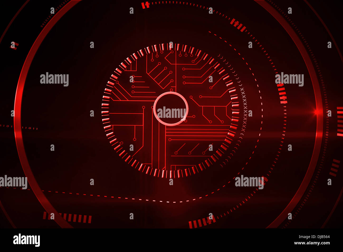 Shiny red circles on black background Stock Photo - Alamy