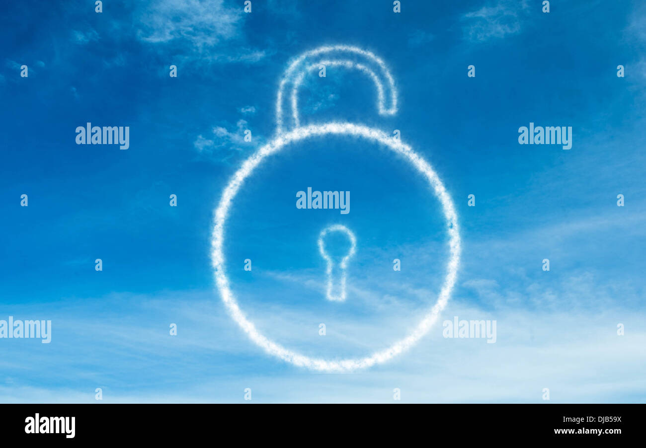 White lock in sky Stock Photo - Alamy