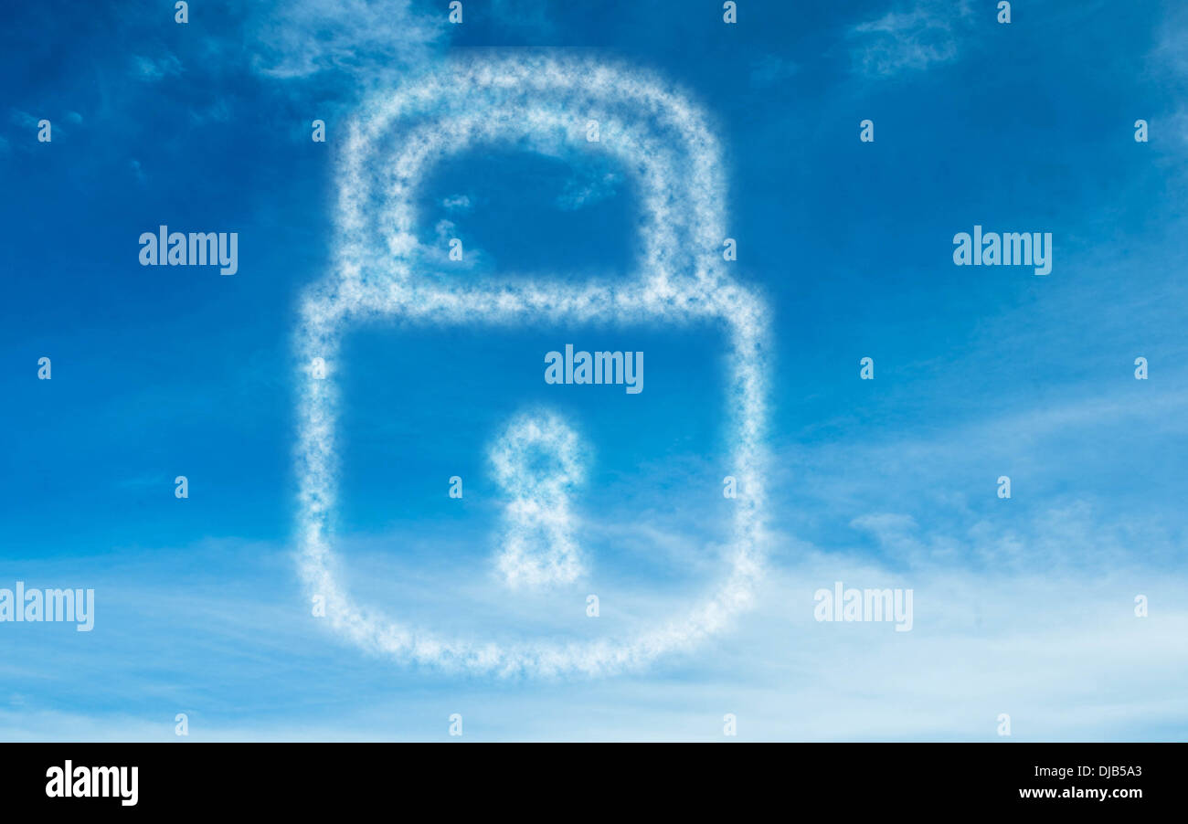 White lock in sky Stock Photo - Alamy