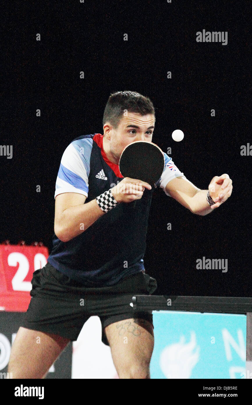 Will Bayley of GB v Brazil in the table tennis at the National ...