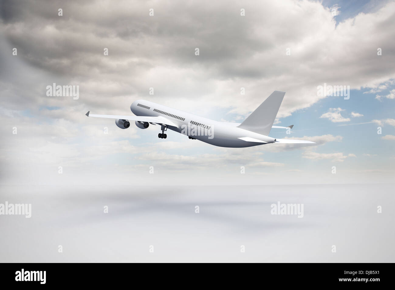 3D plane taking off Stock Photo - Alamy