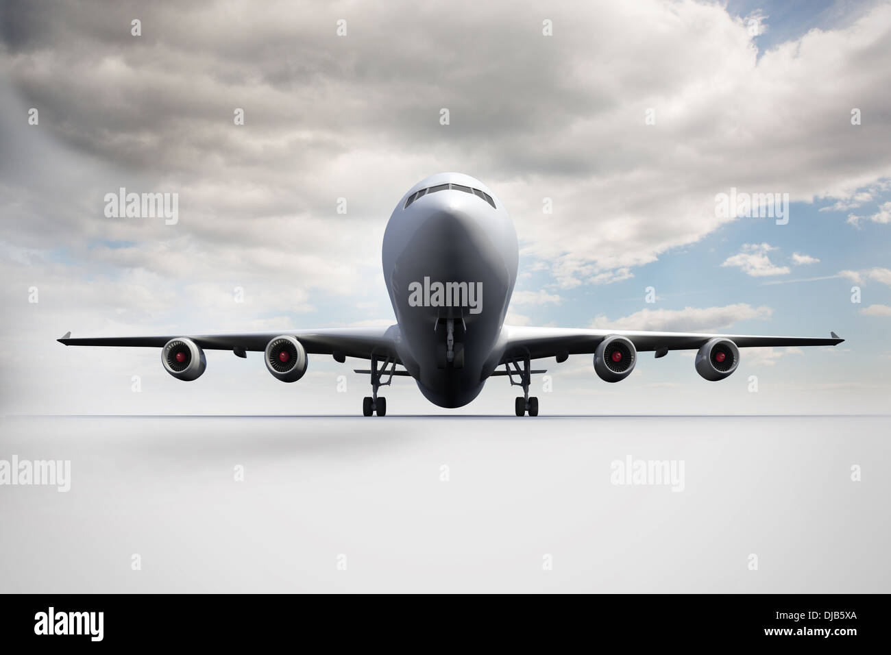3d white plane flight hi-res stock photography and images - Alamy