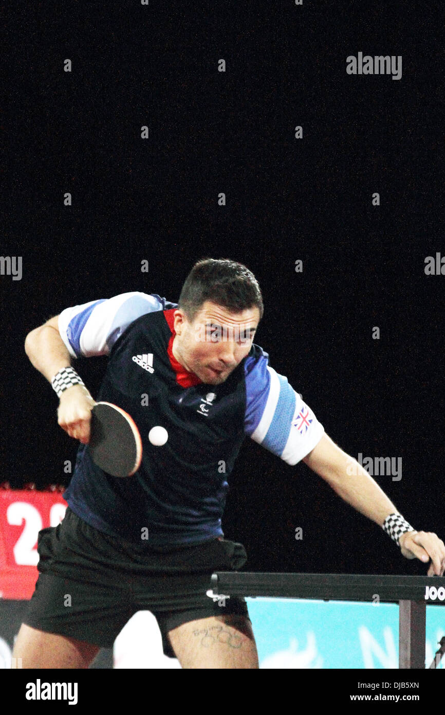 Will Bayley of GB v Brazil in the table tennis at the National ...