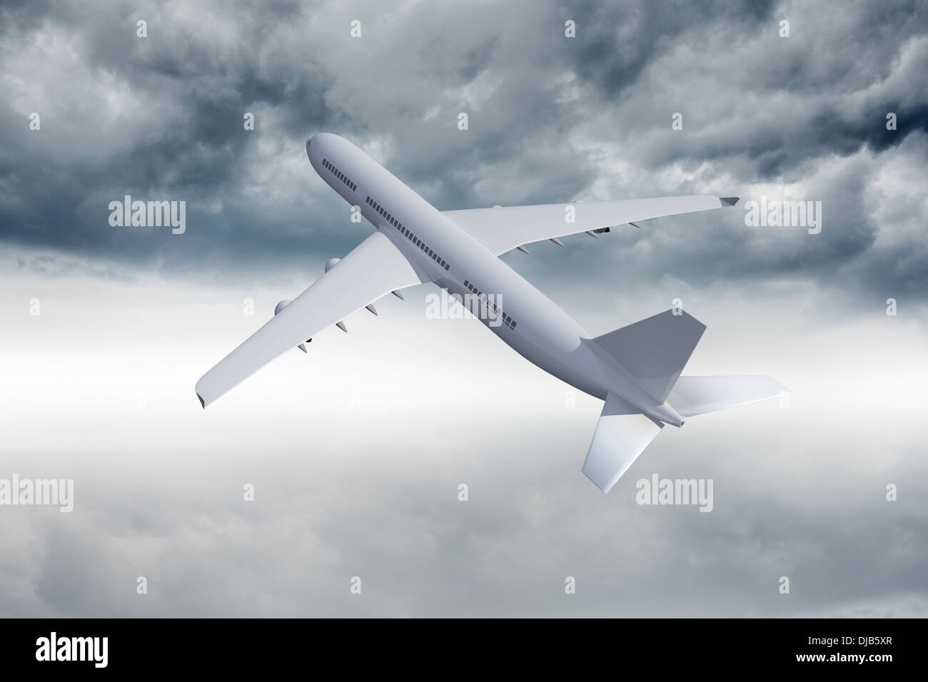 Plane in dark sky hi-res stock photography and images - Alamy