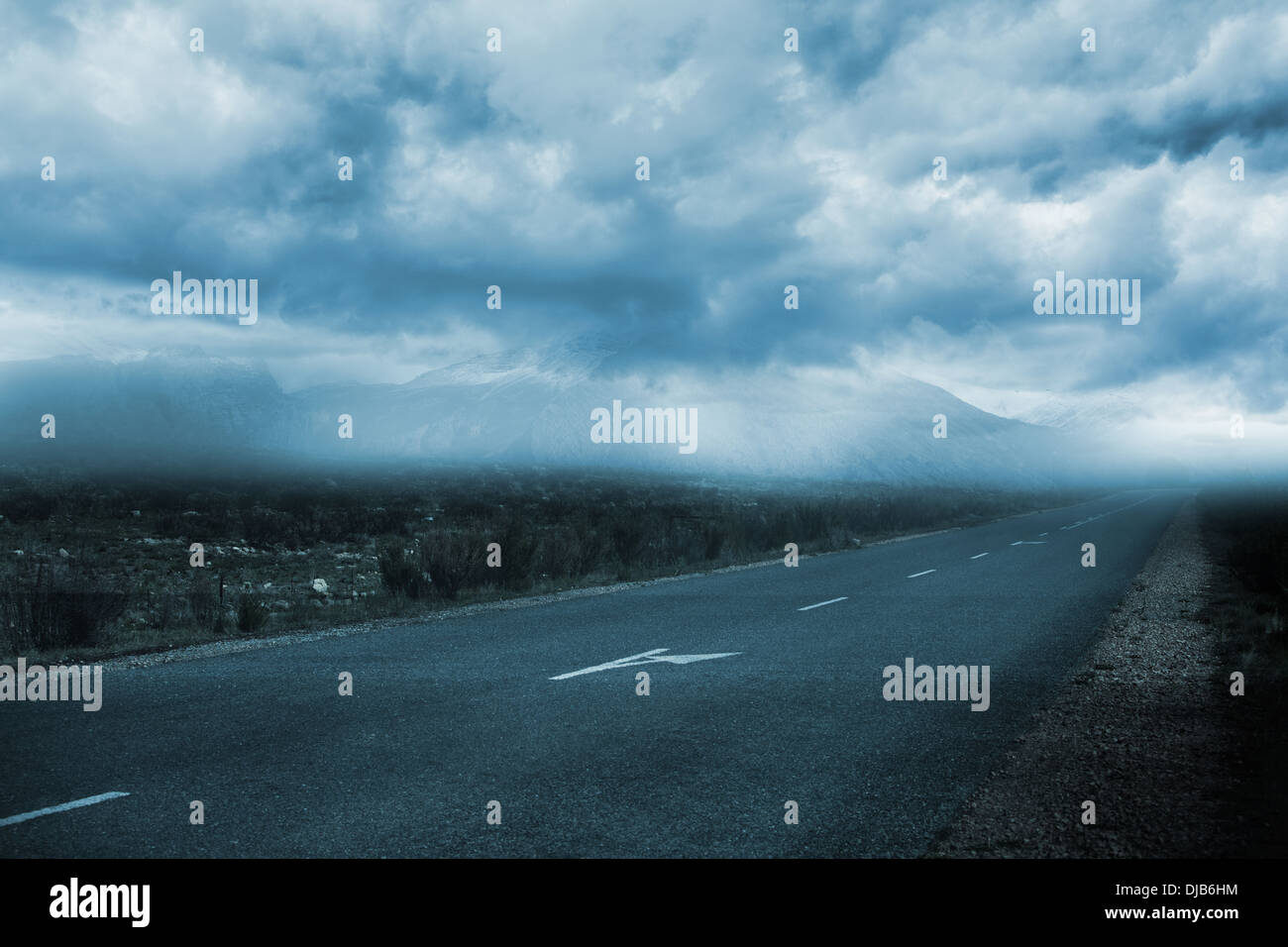 Landscape with cloudy sky Stock Photo - Alamy