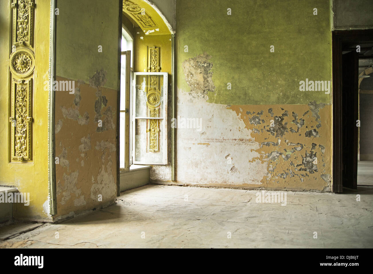 Waisted old interior in the ancient building Stock Photo - Alamy