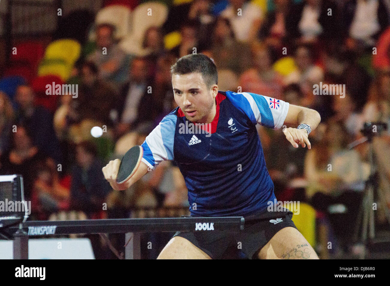 Will Bayley of GB v Brazil in the table tennis at the National ...