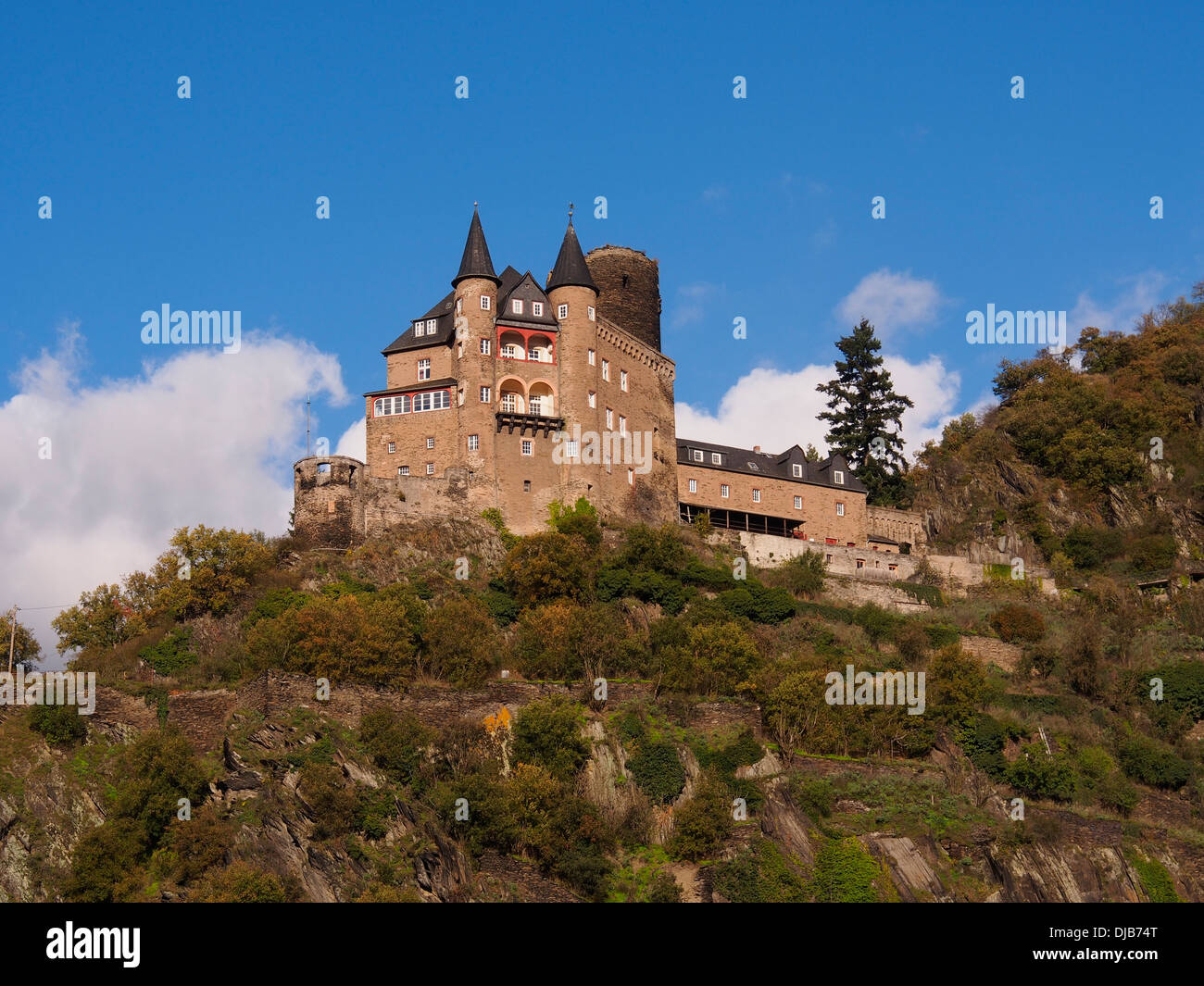Katz Castle in the Rhine Valley, Germany Stock Photo - Alamy
