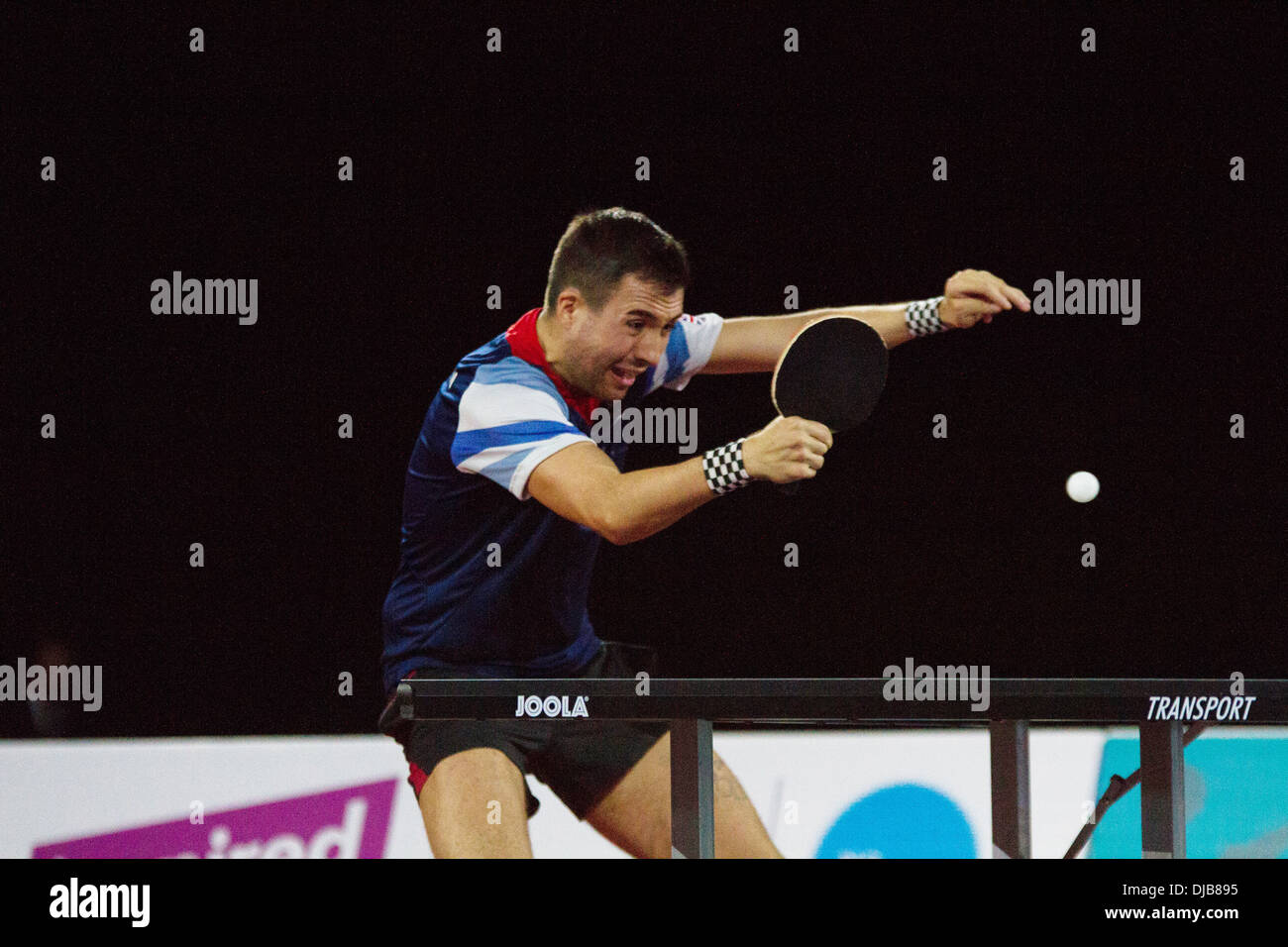 Will Bayley of GB v Brazil in the table tennis at the National ...