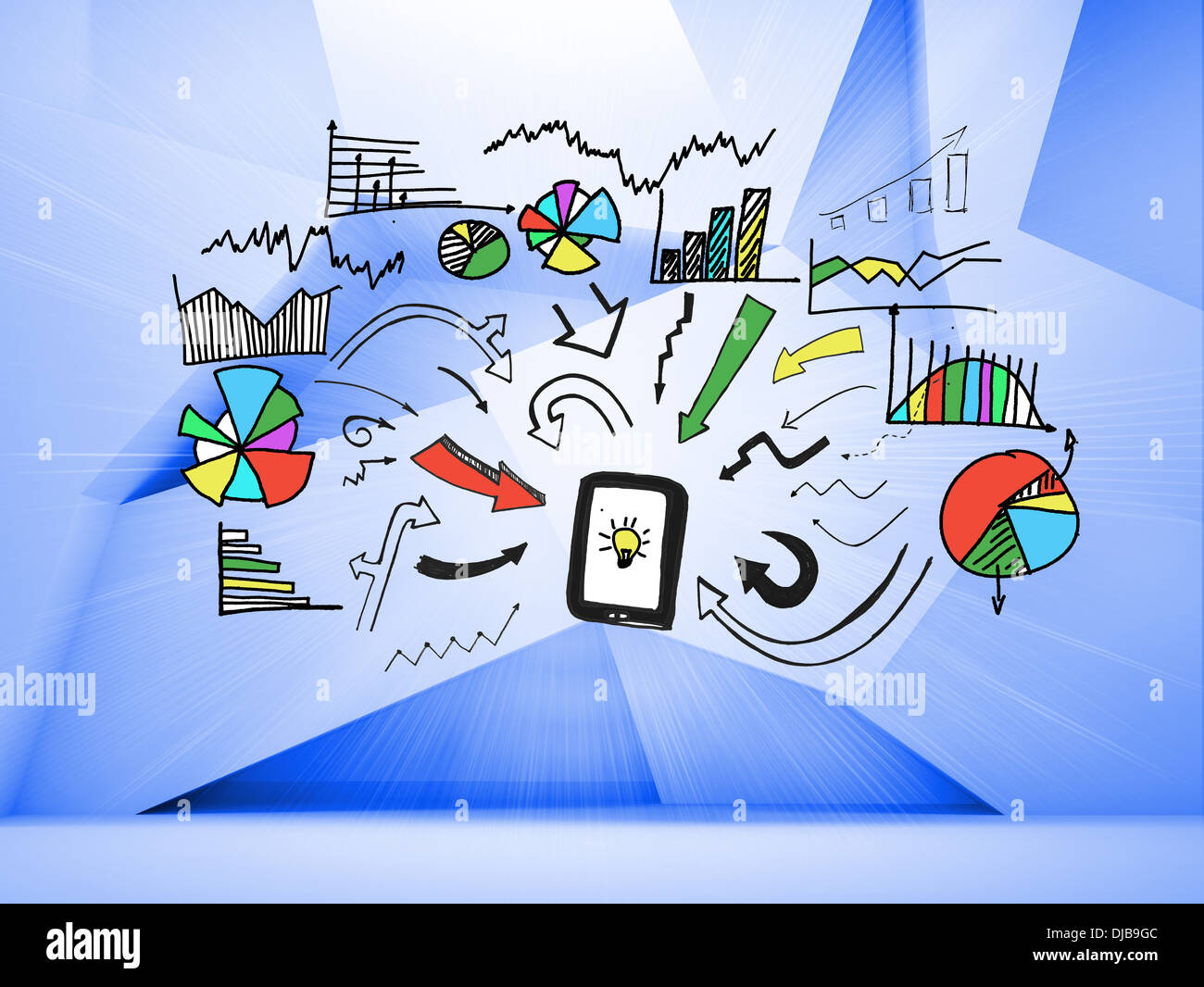 Abstract blue background graph hi-res stock photography and images - Alamy