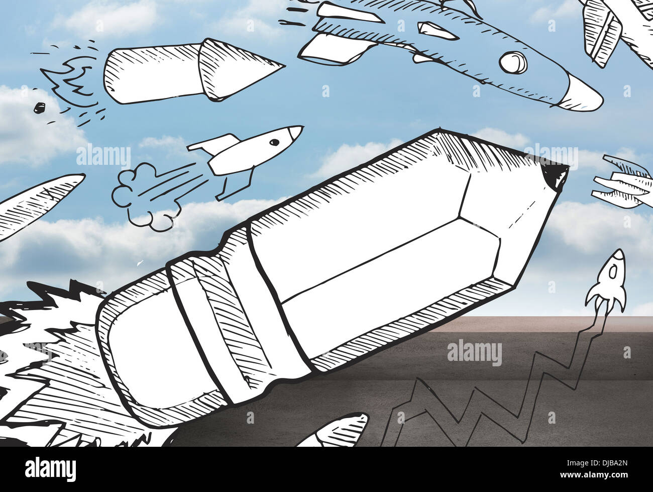 Pencil sky hi-res stock photography and images - Alamy