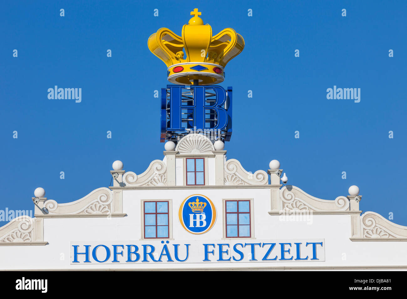 Germany, Bavaria, Munich, Oktoberfest, Hofbrauhaus Beer Tent Sign Stock ...