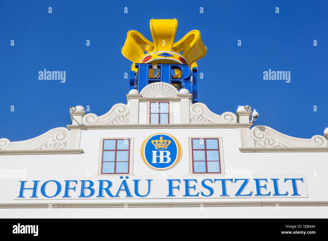Germany, Bavaria, Munich, Oktoberfest, Hofbrauhaus Beer Tent Sign Stock ...