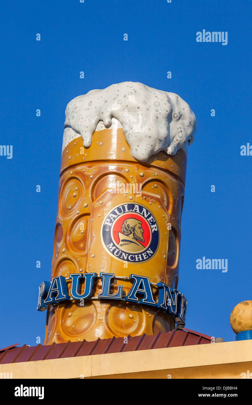 Germany, Bavaria, Munich, Oktoberfest, Paulaner Beer Tent Sign Stock ...