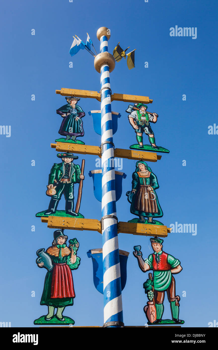 Germany, Bavaria, Munich, Oktoberfest, Beer Tent Maypole Pictures Stock ...