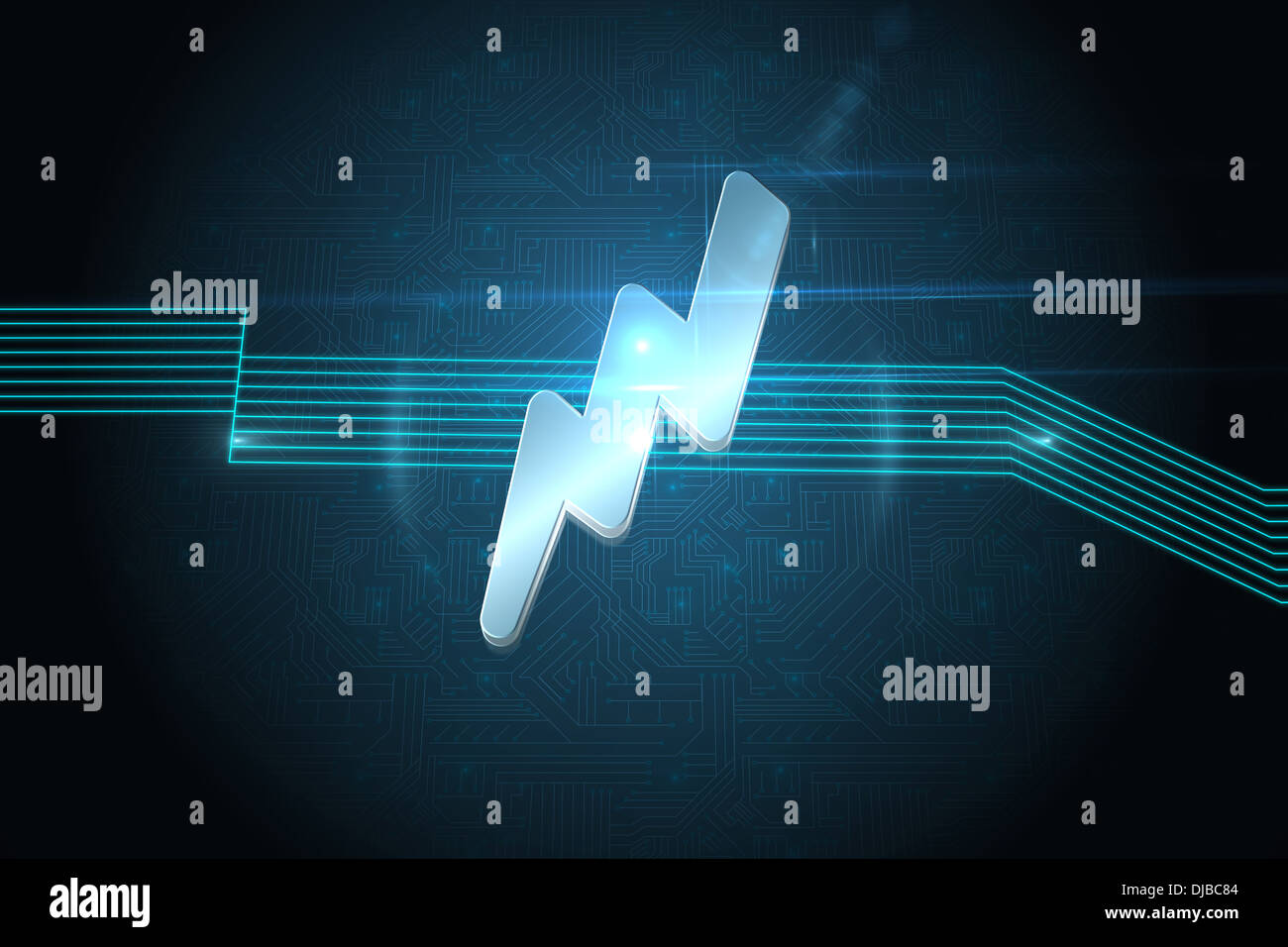 Flash of lightning on futuristic background Stock Photo - Alamy