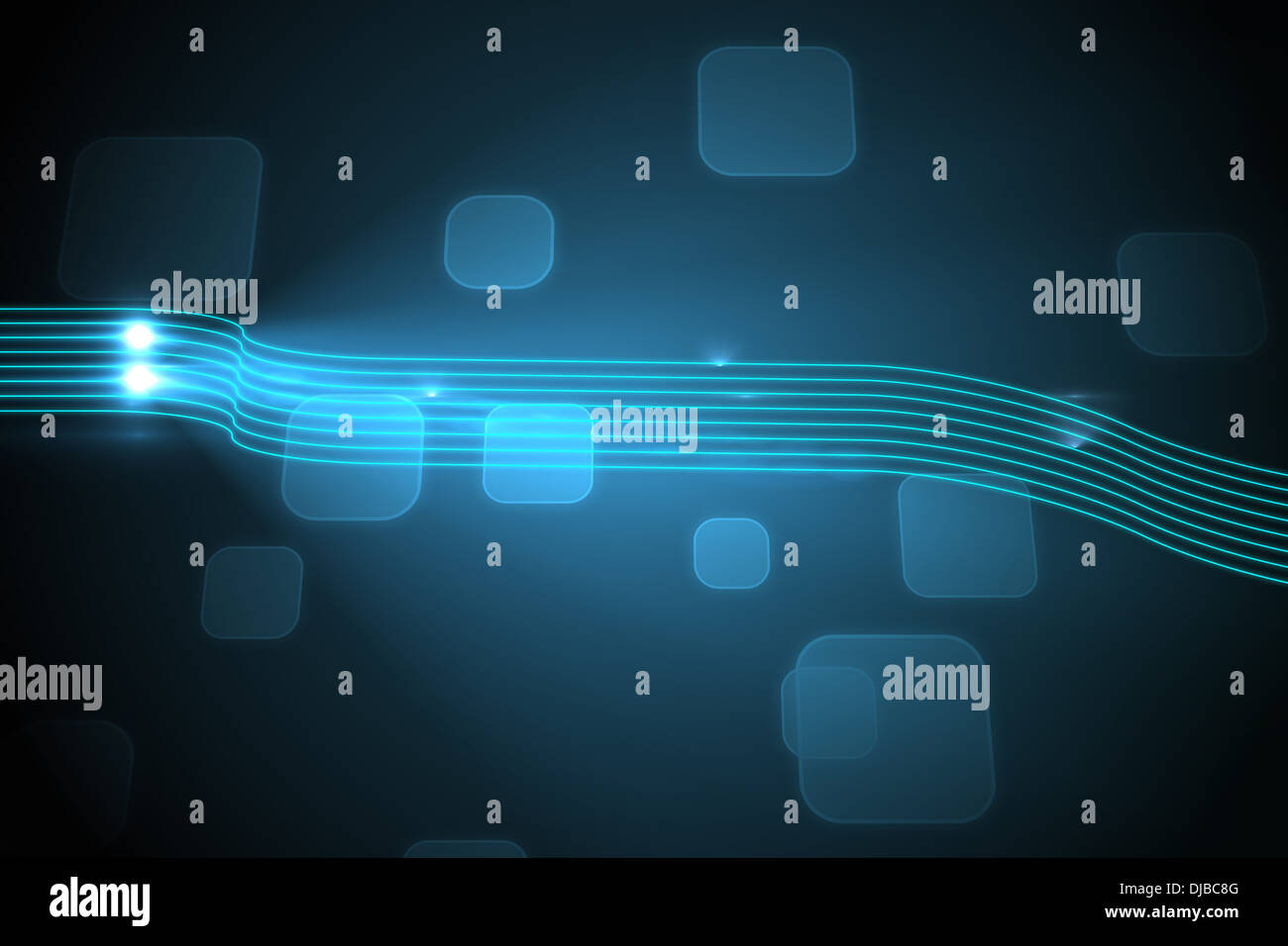 Futuristic screen with quaders Stock Photo - Alamy