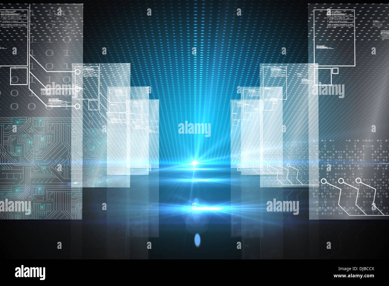 Hologram on futuristic background Stock Photo - Alamy