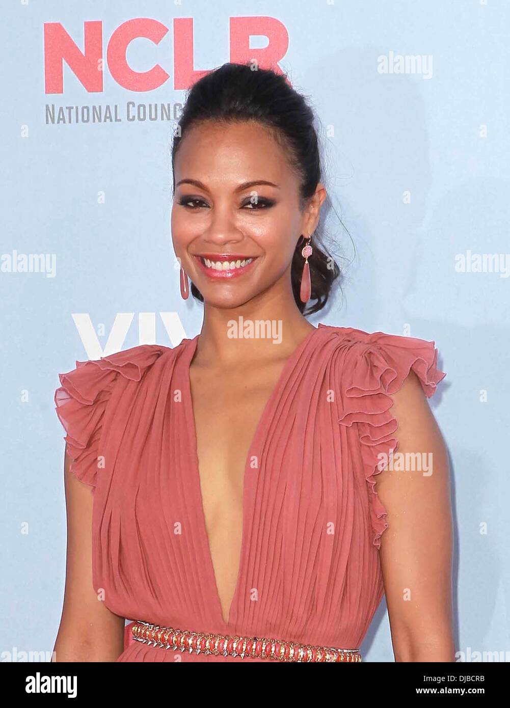 Zoe Saldana 2012 NCLR ALMA Awards, held at Pasadena Civic Auditorium ...