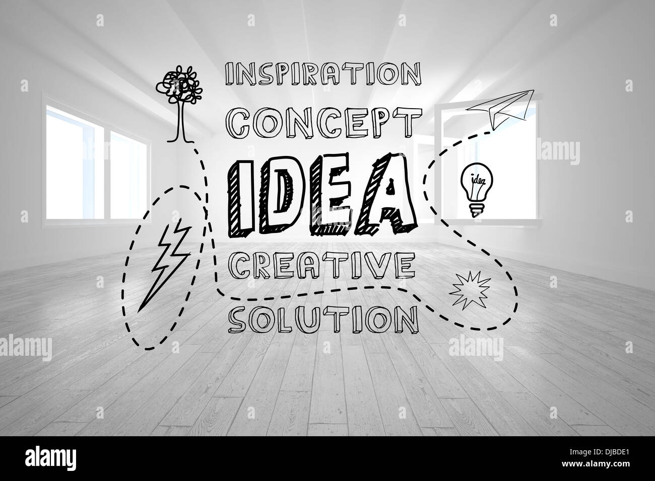 Idea graphic in bright room Stock Photo - Alamy