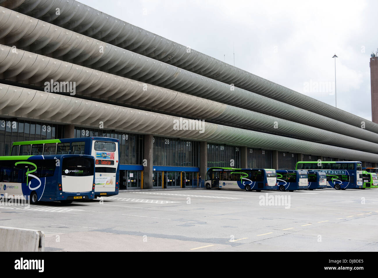 1960s concrete architecture Preston Bus Station Stock Photo - Alamy