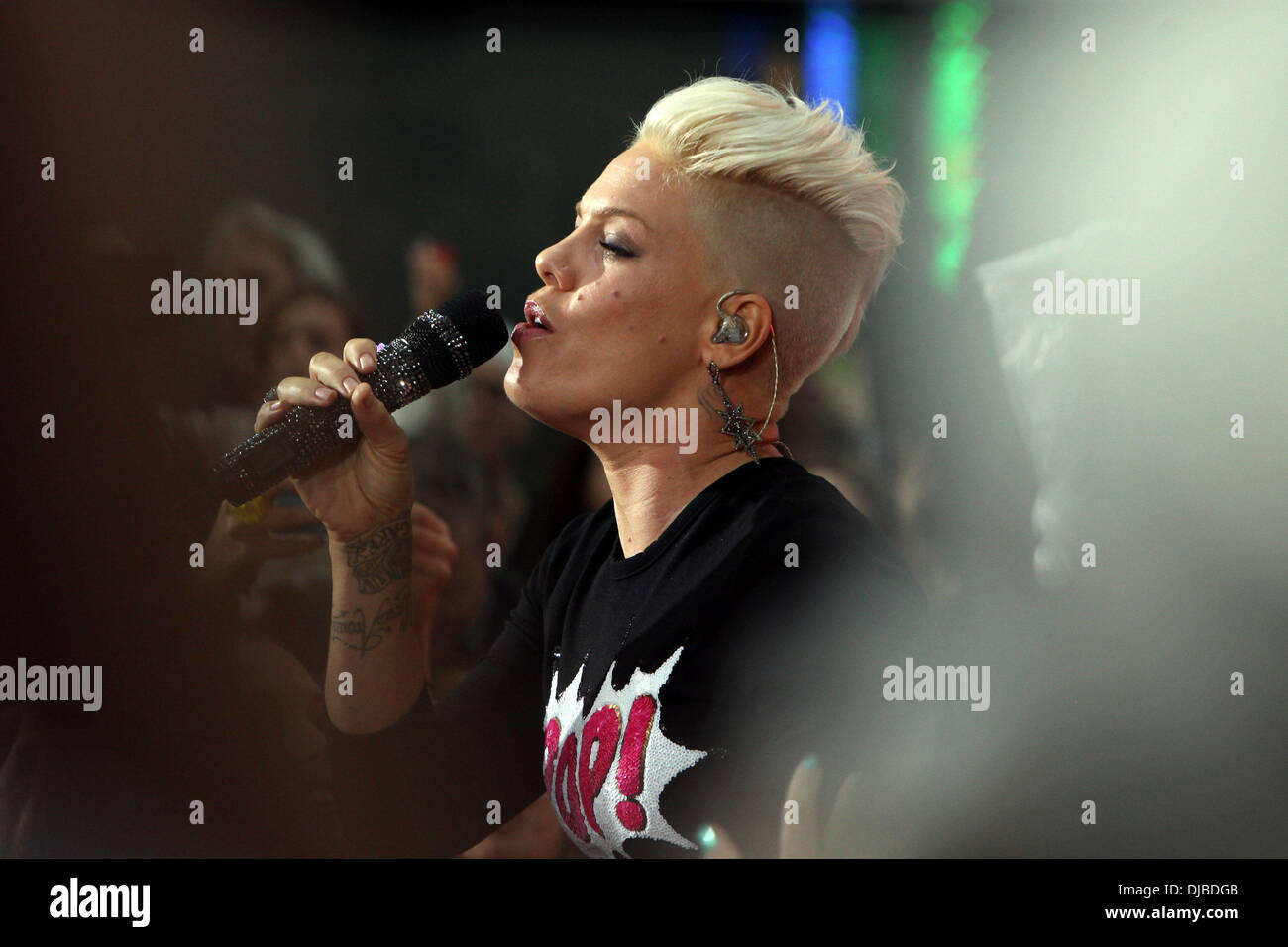 Pink, aka Alecia Moore, performs at Rockefeller Center as part of NBC's Toyota Concert Series on ...