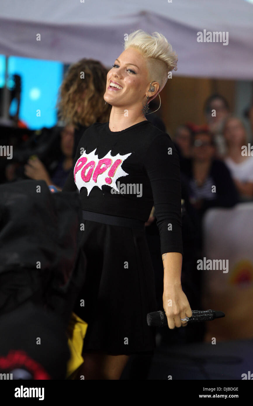 Pink, aka Alecia Moore, performs at Rockefeller Center as part of NBC's Toyota Concert Series on ...