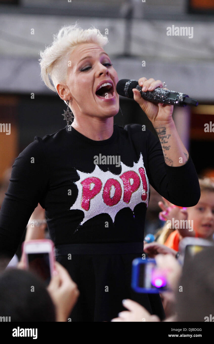 Pink, aka Alecia Moore, performs at Rockefeller Center as part of NBC's ...