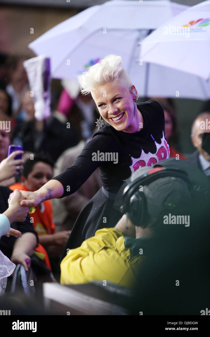 Pink, aka Alecia Moore, performs at Rockefeller Center as part of NBC's Toyota Concert Series on ...