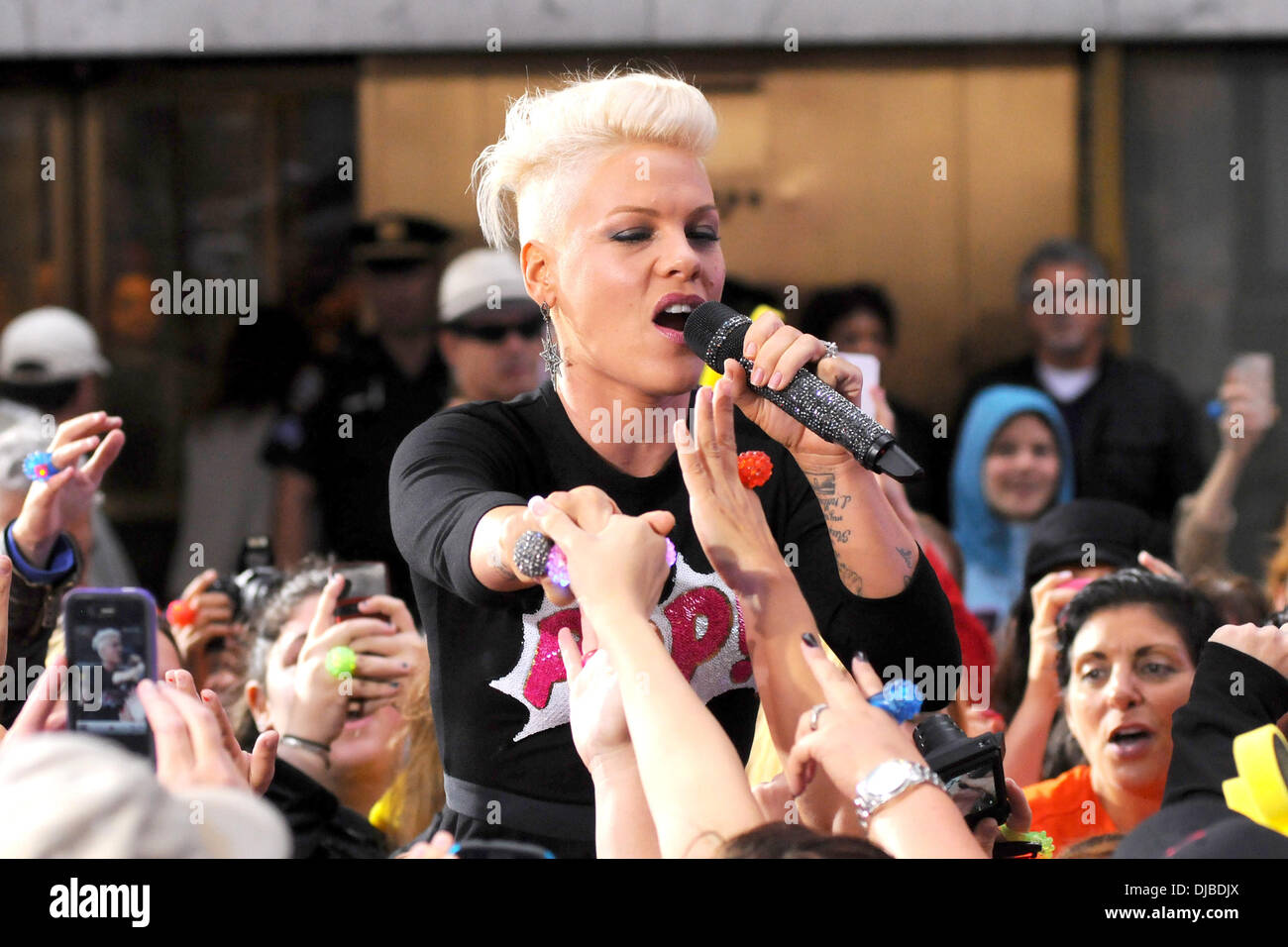 Pink, aka Alecia Moore, performs at Rockefeller Center as part of NBC's Toyota Concert Series on ...