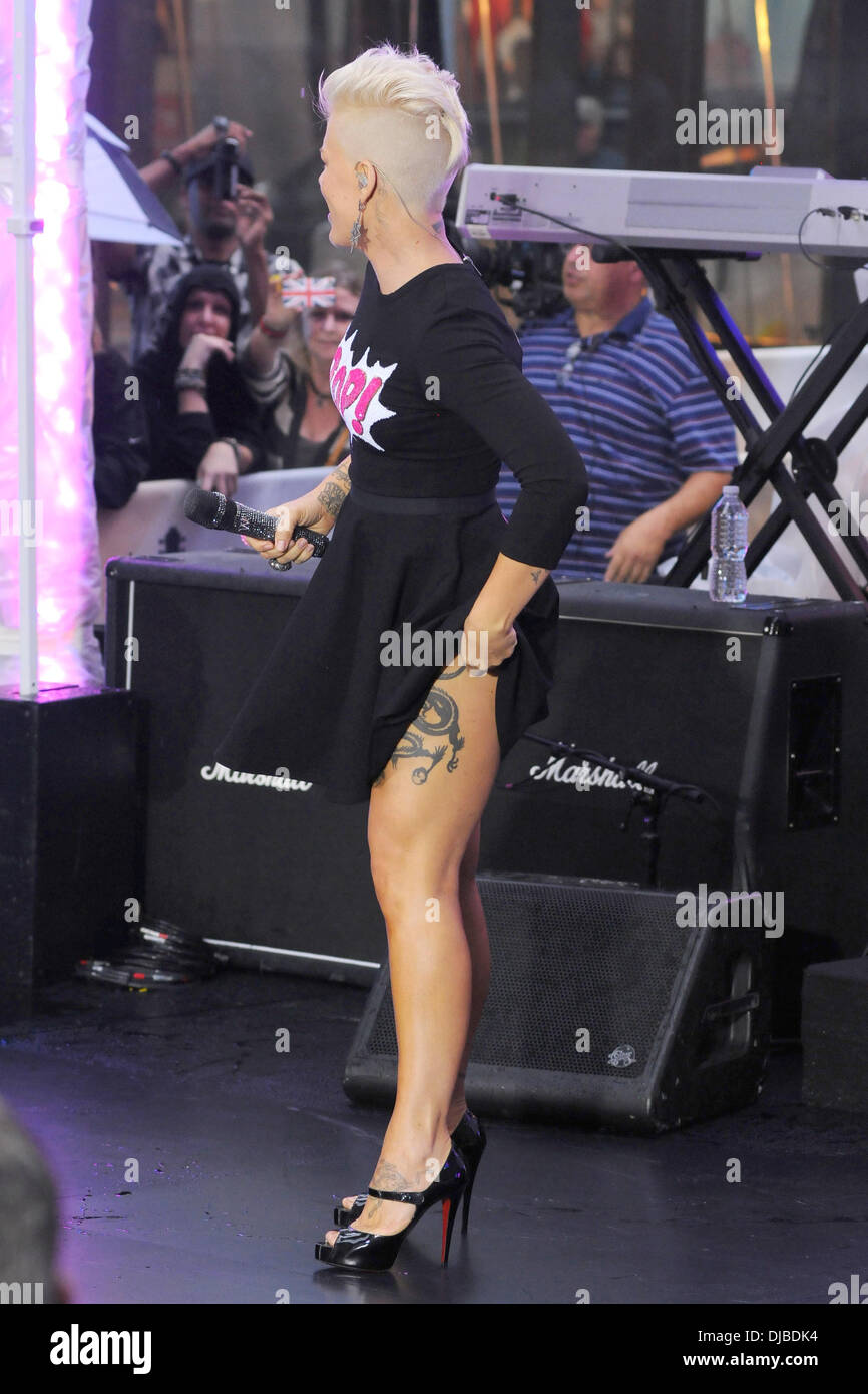 Pink, aka Alecia Moore, performs at Rockefeller Center as part of NBC's Toyota Concert Series on ...