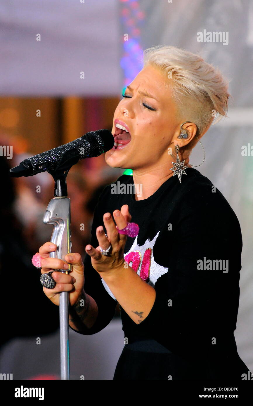 Pink, aka Alecia Moore, performs at Rockefeller Center as part of NBC's Toyota Concert Series on ...