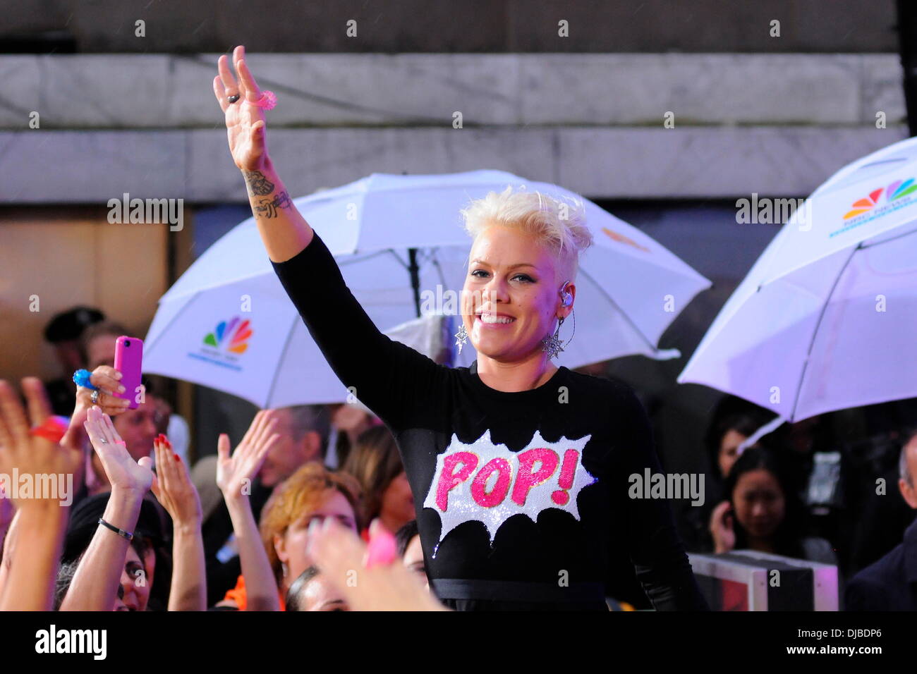 Pink, aka Alecia Moore, performs at Rockefeller Center as part of NBC's Toyota Concert Series on ...