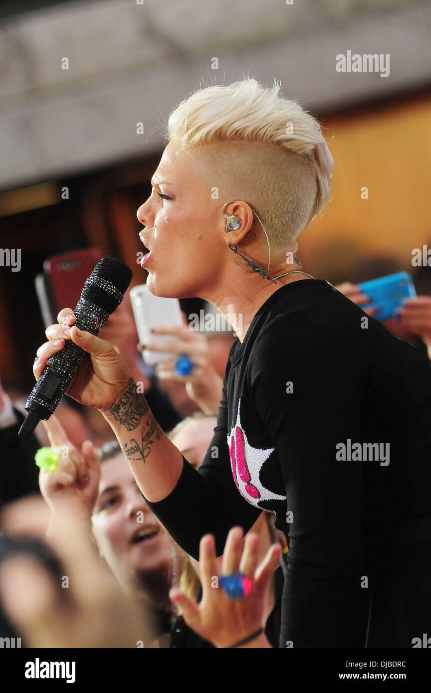Pink, aka Alecia Moore, performs at Rockefeller Center as part of NBC's Toyota Concert Series on ...