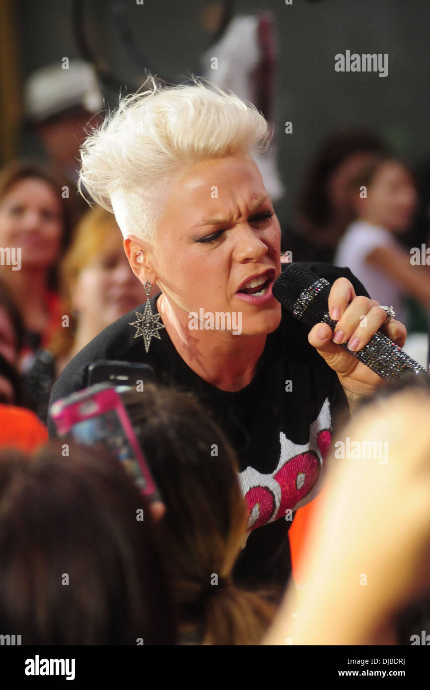 Pink, aka Alecia Moore, performs at Rockefeller Center as part of NBC's Toyota Concert Series on ...