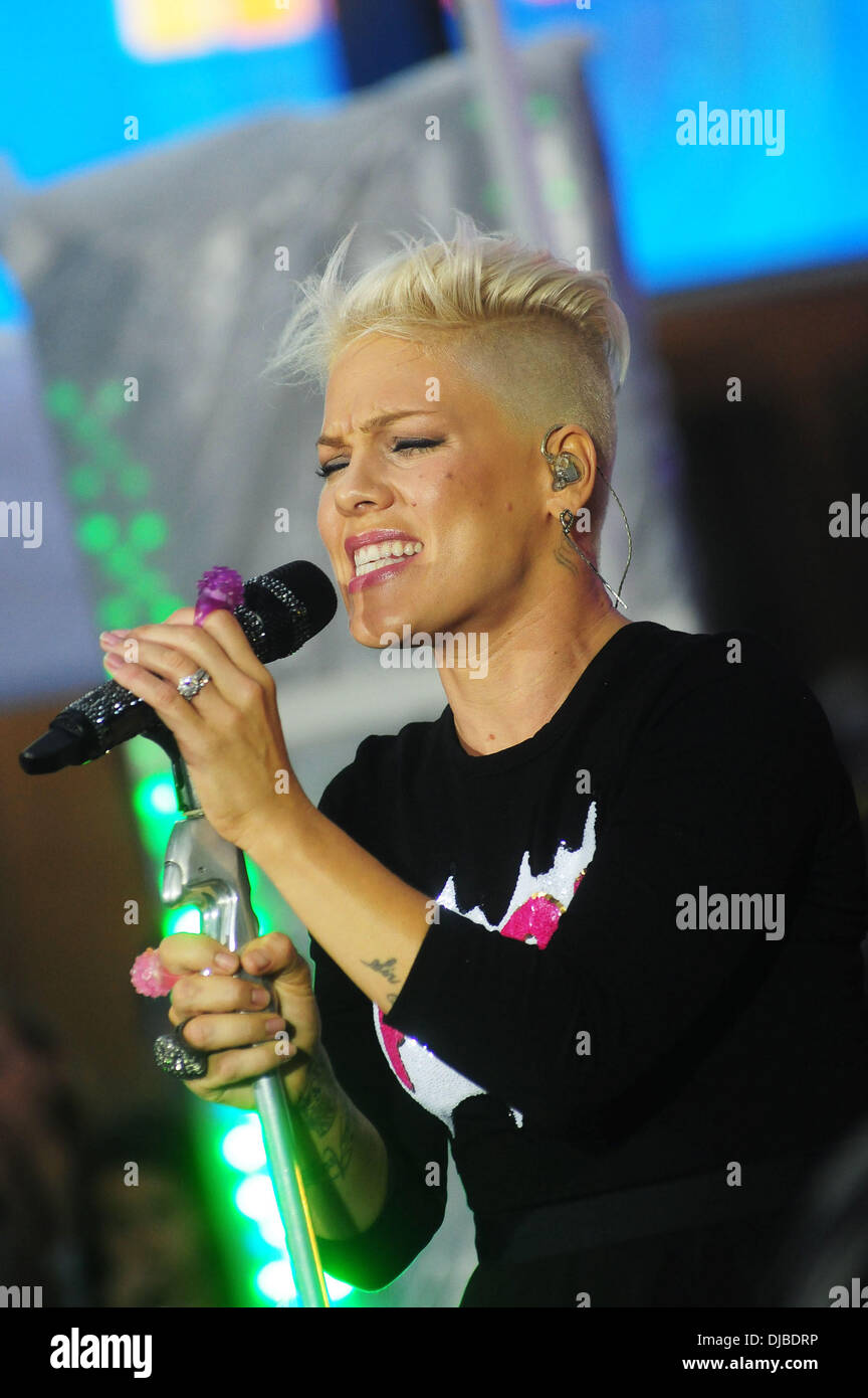 Pink, aka Alecia Moore, performs at Rockefeller Center as part of NBC's Toyota Concert Series on ...