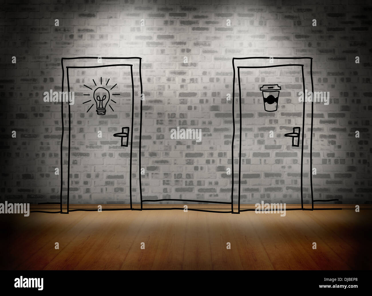 Two doors hi-res stock photography and images - Alamy