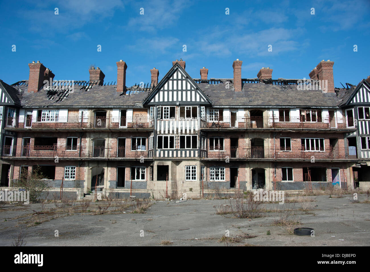 Derelict Victorian Asylum Building Large run down Stock Photo - Alamy
