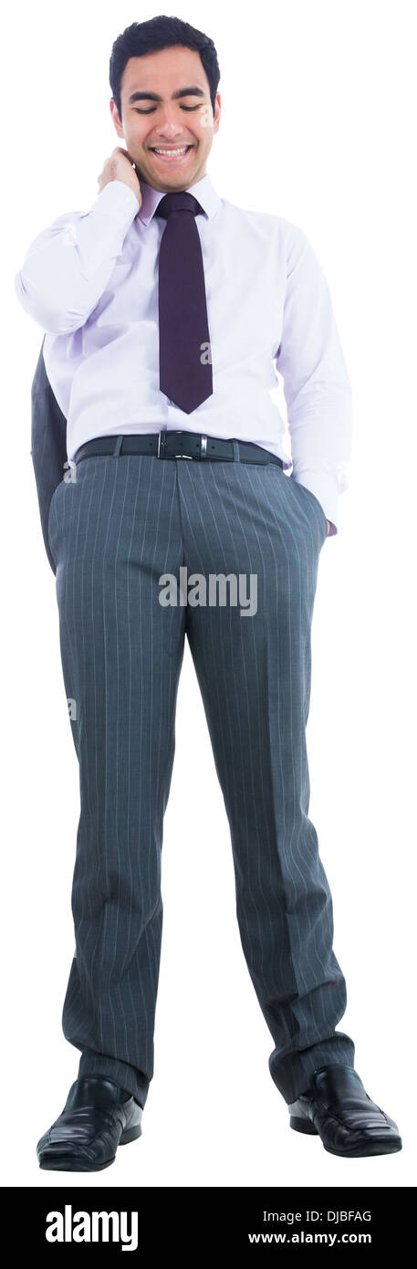 Smiling businessman standing Stock Photo - Alamy