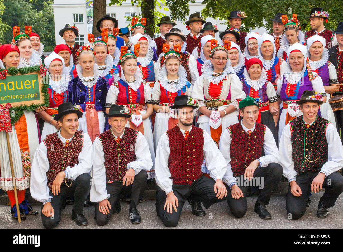 Czech Republic, Group Dressed in Folklore Costume of the Wischauer ...