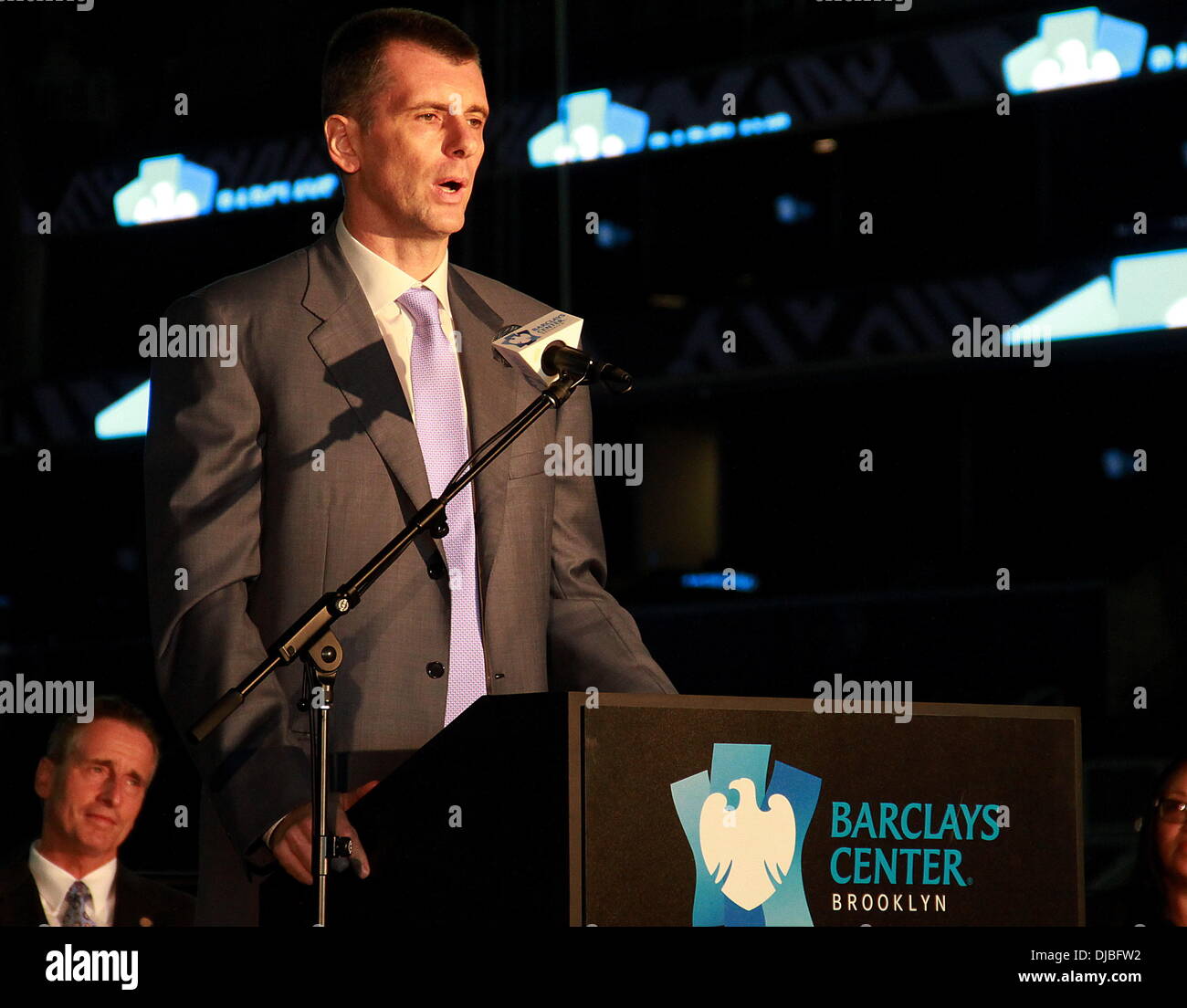 Brooklyn Nets Owner Mikhail Prokhorov Ribbon cutting ceremony for the ...