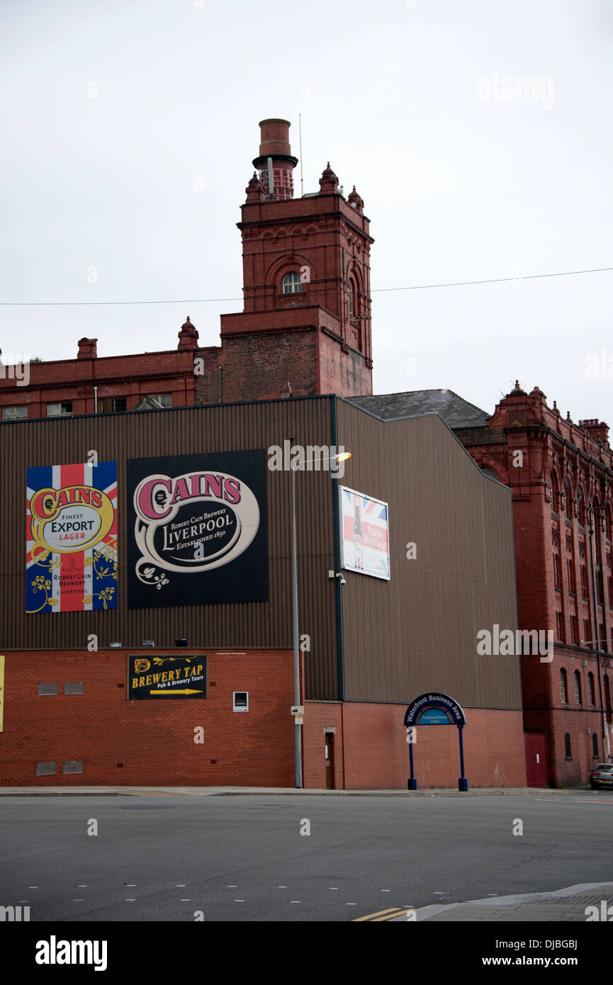 Old Red Brick Cains Brewery Liverpool UK Stock Photo - Alamy
