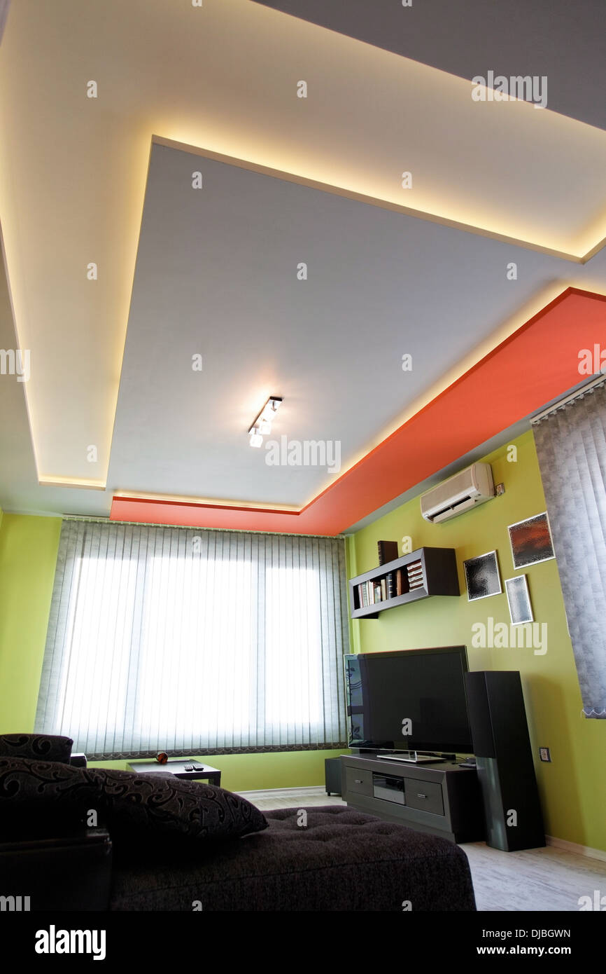 modern room with lighted ceiling Stock Photo - Alamy