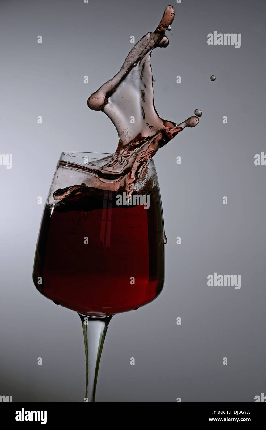 Splashing moving red wine hi-res stock photography and images - Alamy